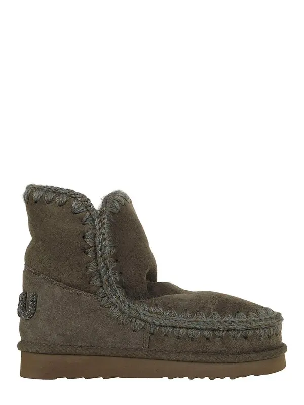 Mou Eskimo 18 Glitter Logo Slip-on Ankle Boots - Blackolive