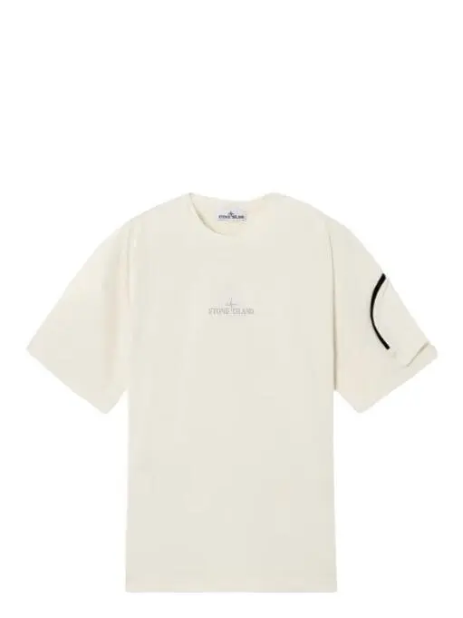 Stone Island Plain Jersey T-shirt - Ivory