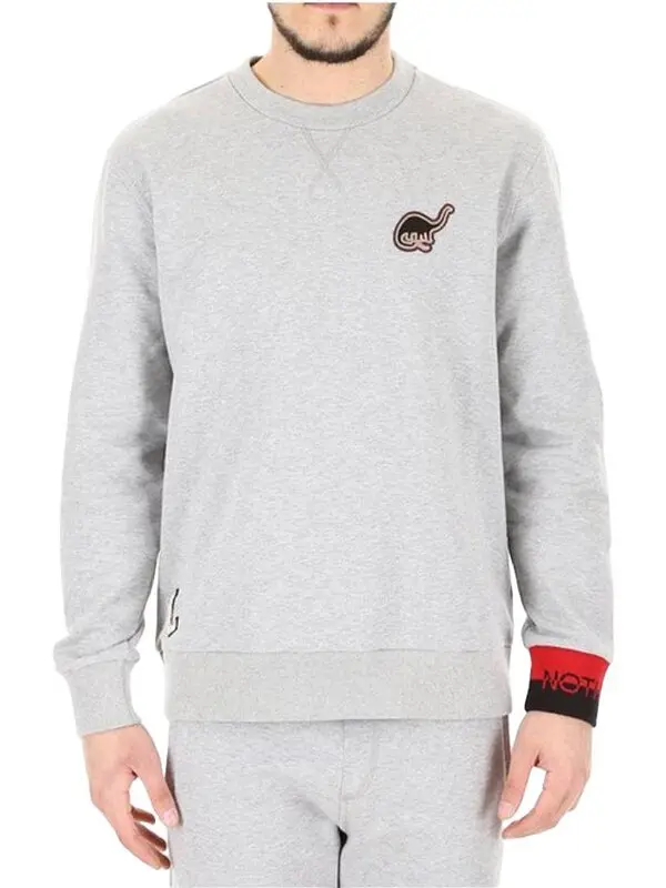 LANVIN Grey Logo Detail Hoodie - White