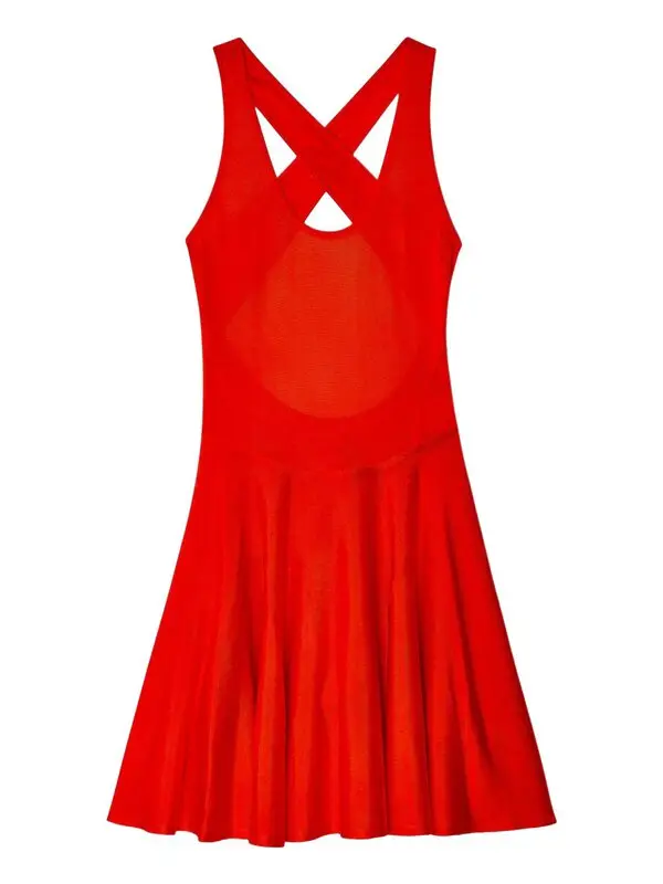 Alaïa Criss-cross Flared Mini Dress - Red
