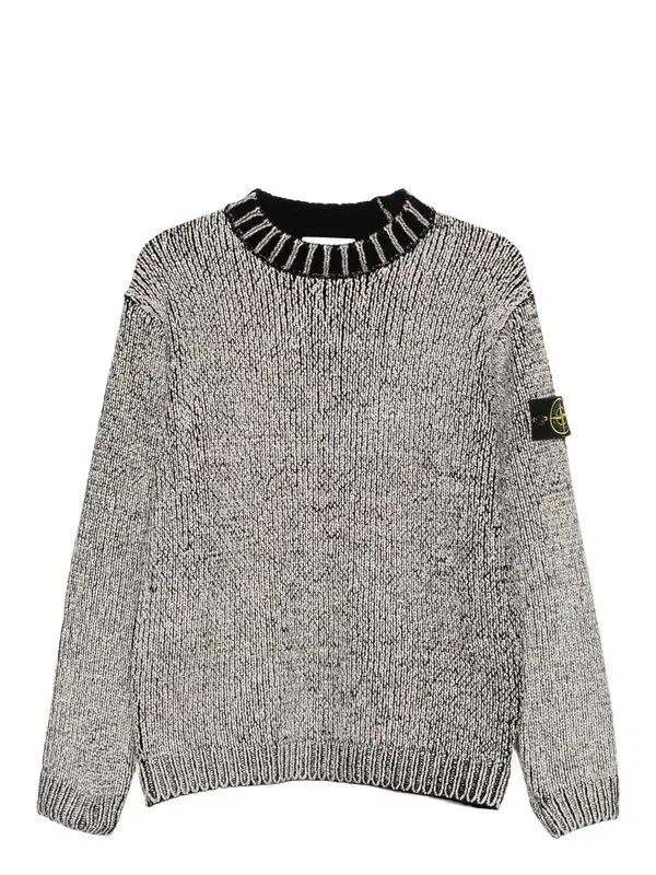Stone Island Compass Badge Crewneck Jumper - Black