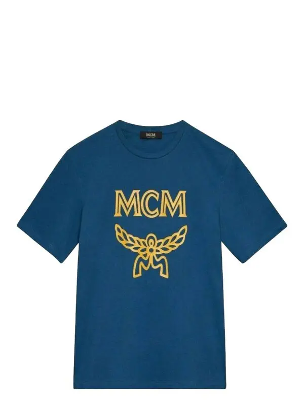 Mcm Short-sleeved Logo Printed T-shirt - Blue