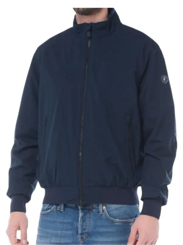 SAVE THE DUCK Long-sleeved Zip-up Jacket With Stand Collar - Blue