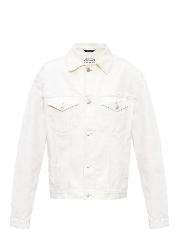 MAISON MARGIELA Oversized Denim Jacket - White