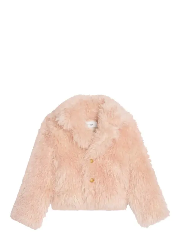 Celine Egg-shaped Peacoat In Mohair - No