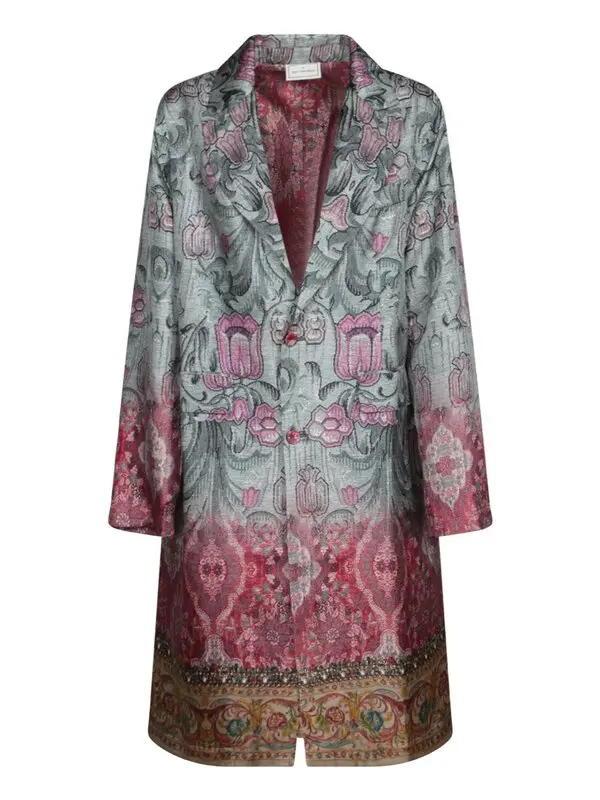PIERRE-LOUIS MASCIA Printed Long Coat - Multi