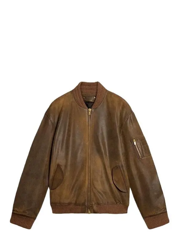 GOLDEN GOOSE Zip-up Bomber Jacket - Brown