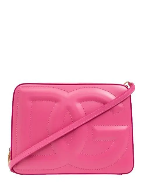 Dolce & Gabbana Embossed Logo Camera Bag - Pink