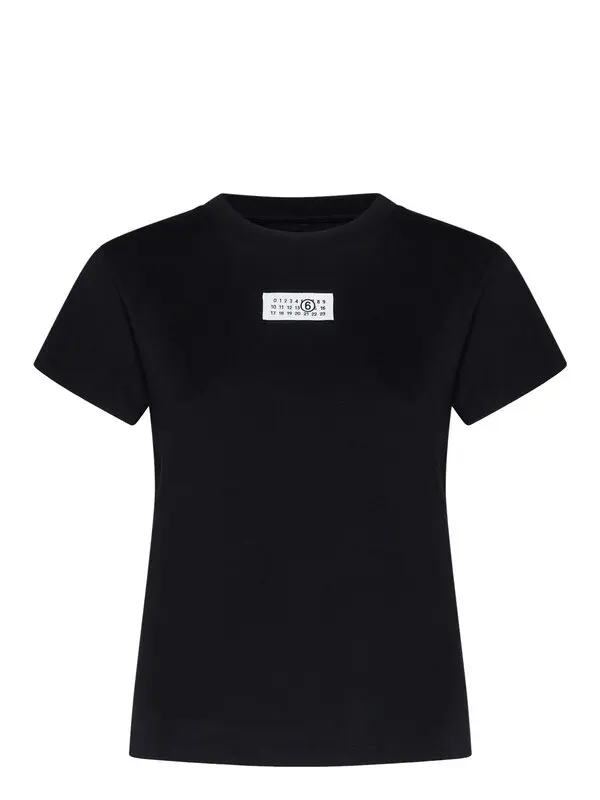 MAISON MARGIELA Logo Patch Crewneck T-shirt - Black