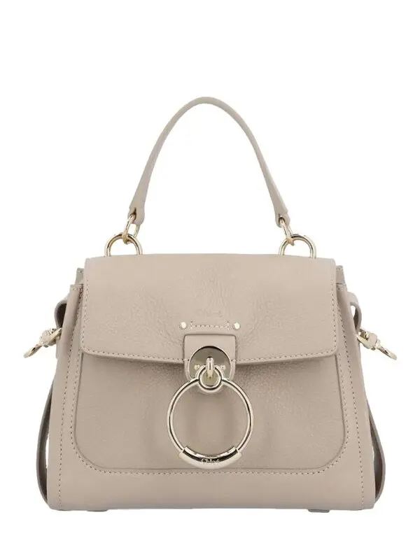 Chloé Tess Day Logo Detailed Mini Crossbody Bag - Nude