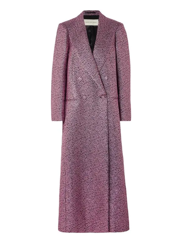 Dries Van Noten Long Sleeve Embellished Jacket - Purple