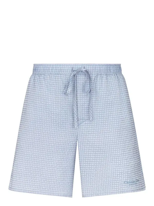 Dior Christian Couture Embroidered Shorts - Blue