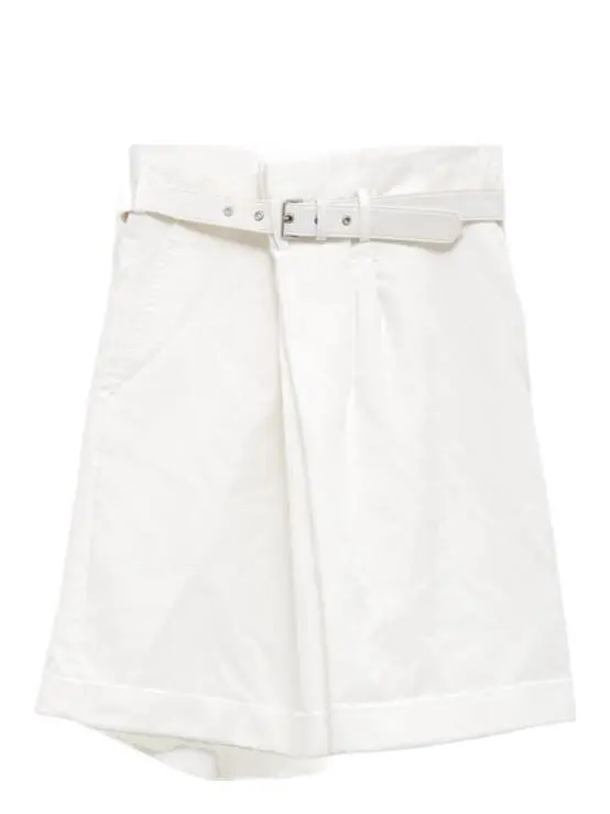 Comme Des Garçons Belted Shorts - White