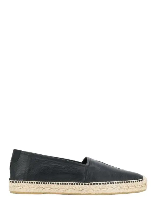 Saint Laurent Cassandre Slip-on Espadrilles - Black