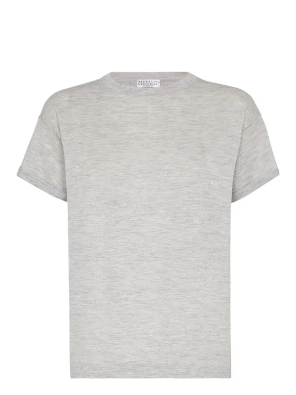 Brunello Cucinelli Short-sleeved Crewneck T-shirt - Grey