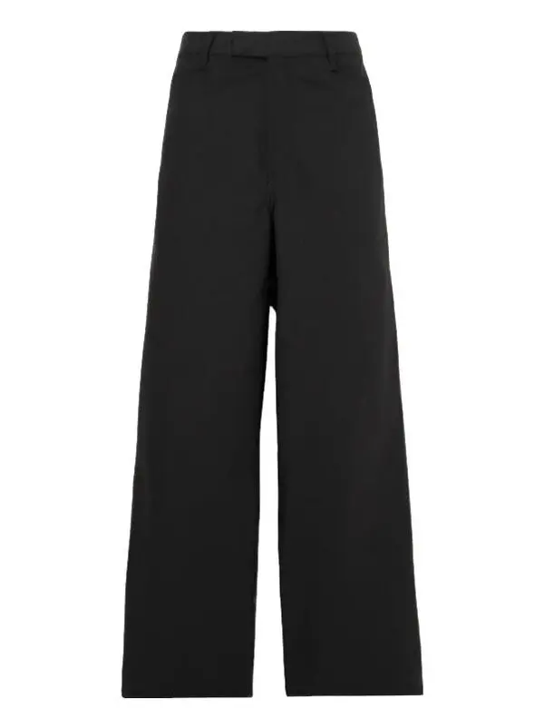 Amiri Cotton-canvas High-waisted Wide-leg Trousers - Black