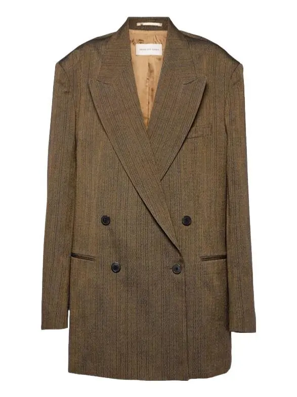 Dries Van Noten Double-breasted Tailored Blazer - Green
