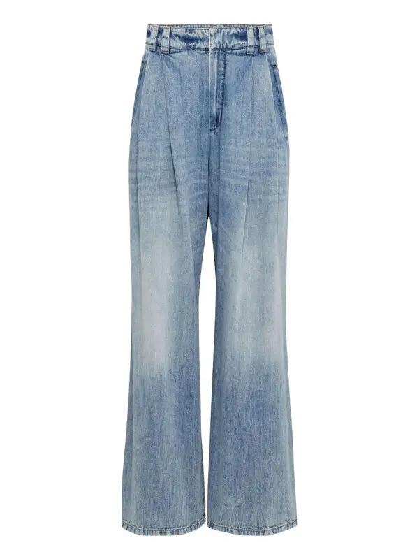 Brunello Cucinelli Low-rise Wide-leg Jeans - Blue