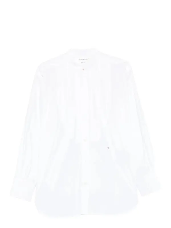 Victoria Beckham Cotton Stand-up Collar Shirt - White
