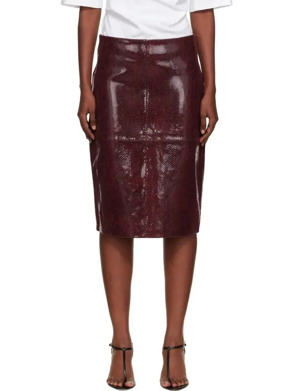 RÓHE High-waisted Midi Skirt - Brown