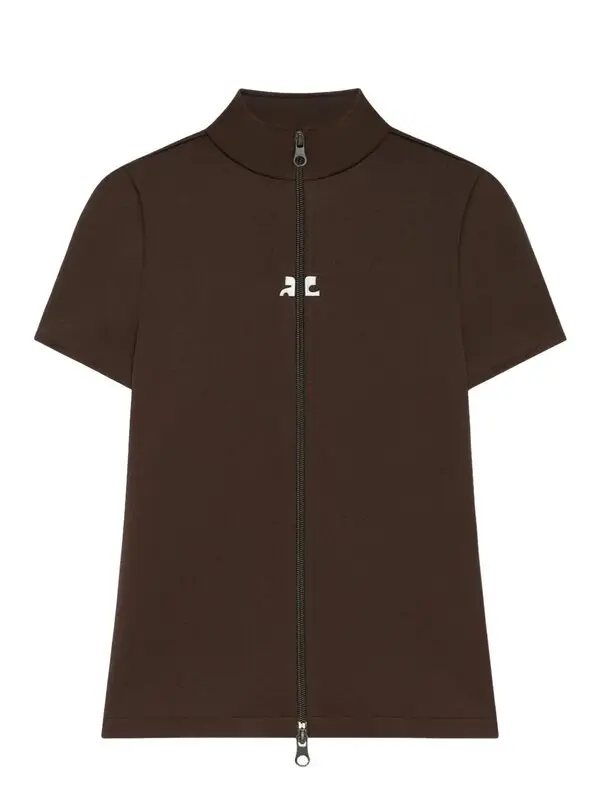 COURREGES Interlock Zipped Top - Green