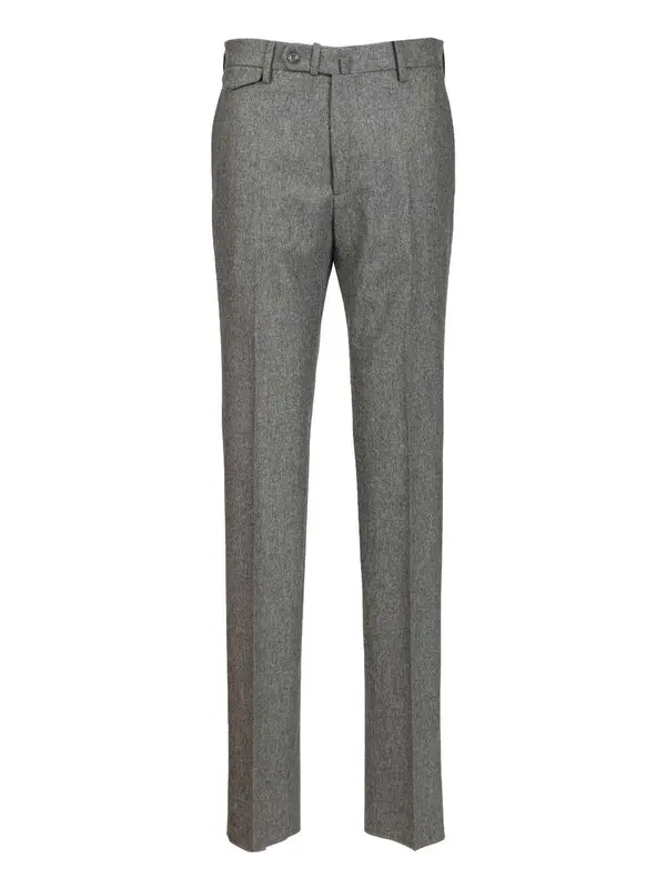 Tagliatore Pleated Flannel Trousers - Grey