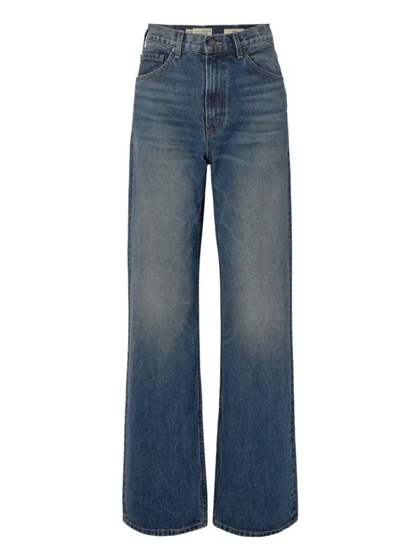 NILI LOTAN Mitchell Denim Trousers With Belt Loops - Blue