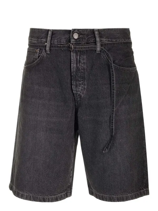 Acne Studios Wide-leg Denim Shorts - Black