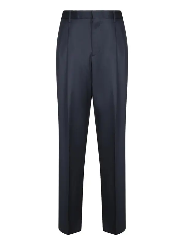 LARDINI Tailored Straight-leg Trousers - Blue