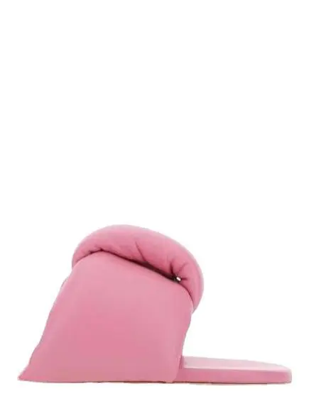 Miu Miu Padded Slip-on Sandals With Bow Detailing - Pink