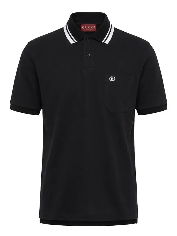 Gucci Cotton Polo Shirt - Black