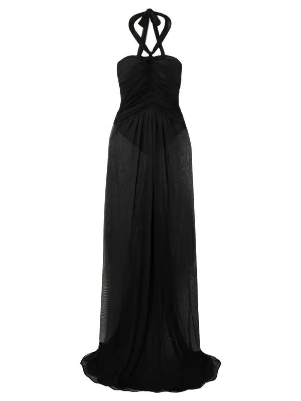Dolce & Gabbana Organza Maxi Dress - Black
