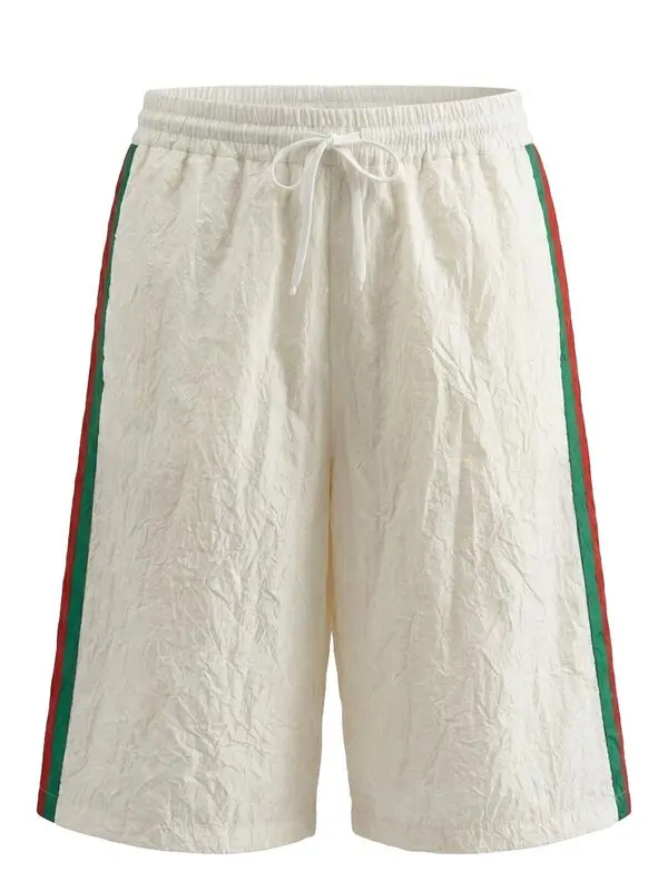 Gucci Stripe Detail Nylon Shorts - White