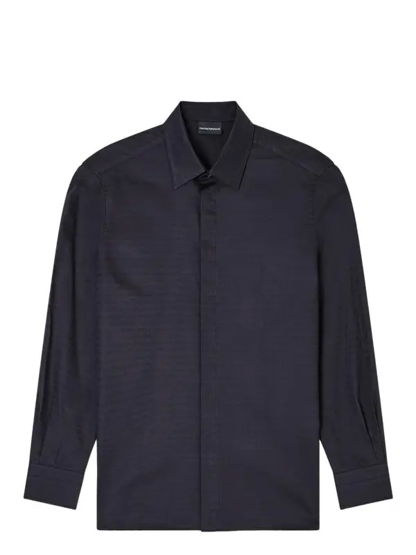 Emporio Armani Long-sleeved Shirt - Black