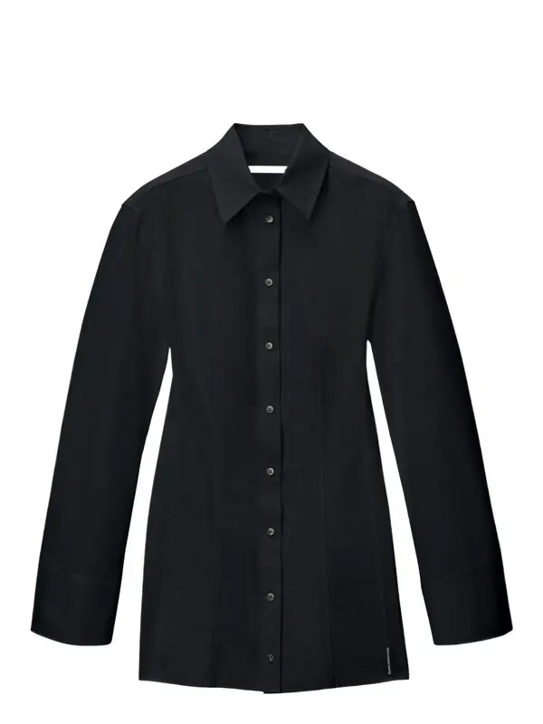 Alexander Wang Boned Shirt Minidress - Black
