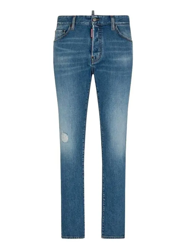Dsquared2 Straight Leg Distressed Jeans - Blue