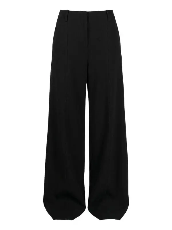 JEAN PAUL GAULTIER Wide Leg Tailored Trousers - Black
