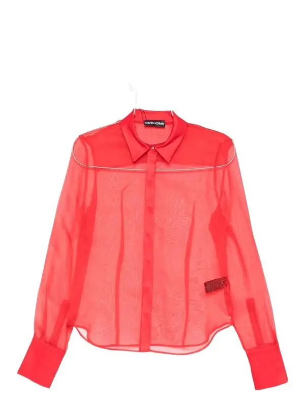 David Koma Semi-sheer Panelled Shirt - Pink