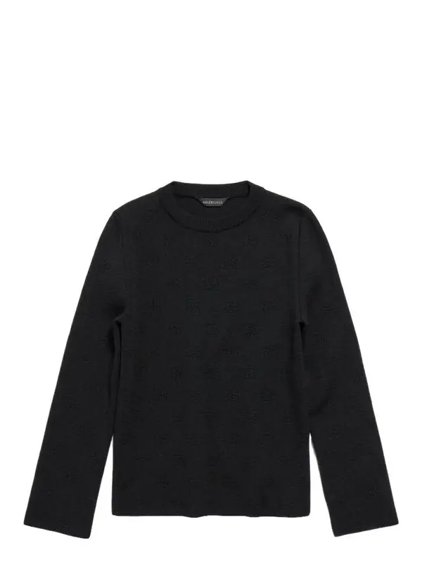 Balenciaga Long-sleeve Knit Sweater - Black