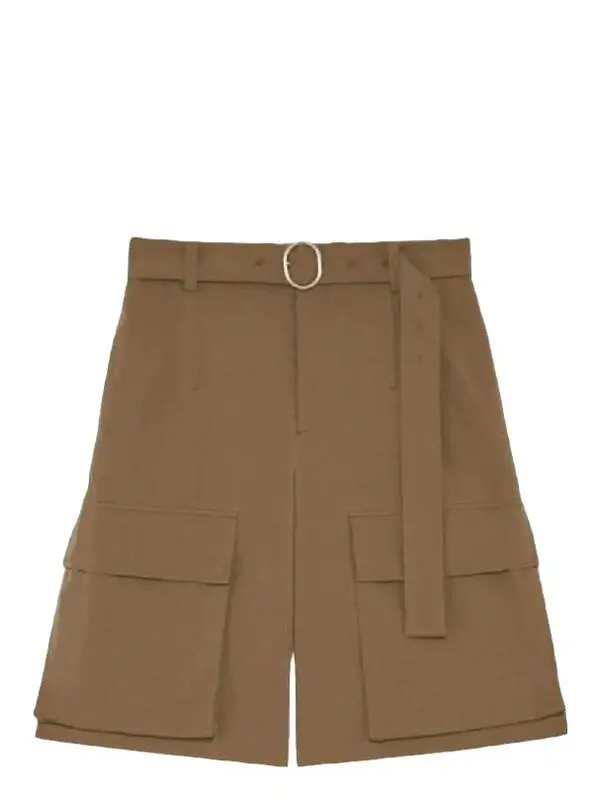 JIL SANDER Belted Cargo Shorts - Brown