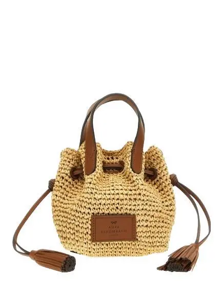 ANYA HINDMARCH Raffia Bucket Bag - Brown