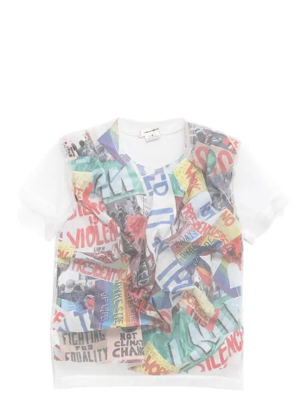 Comme Des Garçons Graphic Print T-shirt - White