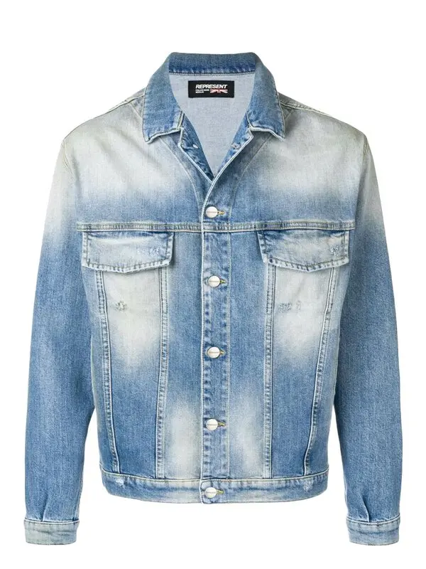 REPRESENT Checked Overshirt - Blue
