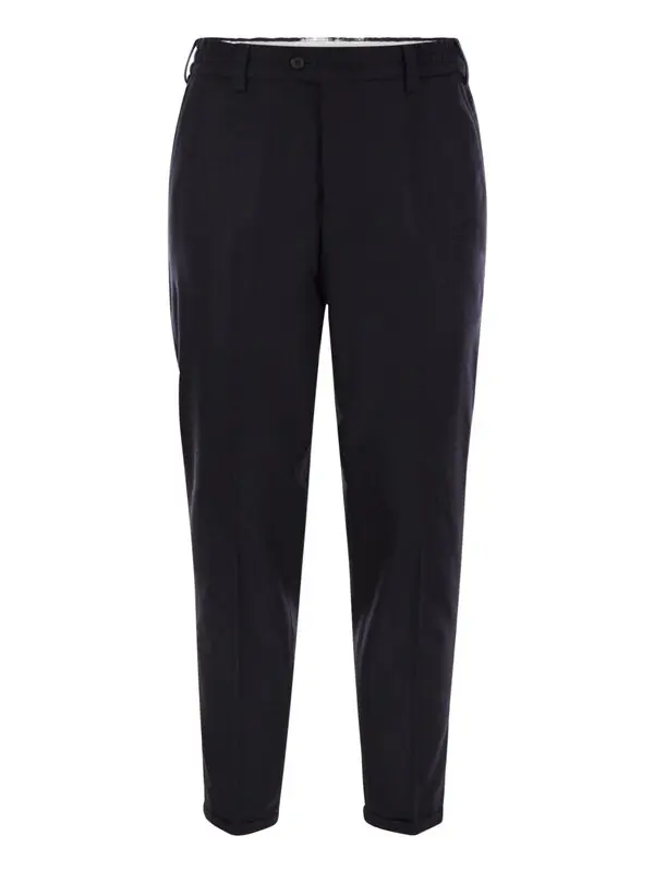 PT TORINO Rebel Wool Straight-leg Pants - Blue