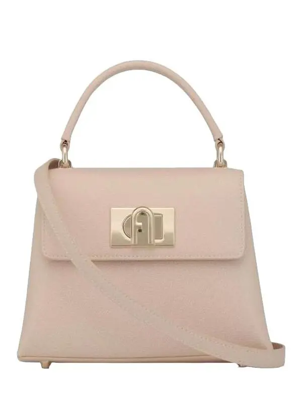 Furla 1927 Mini Tote Bag With Twist Lock Closure - Nude