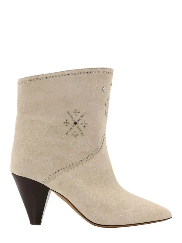 Isabel Marant Étoile Loline Studded Ankle Boots - Nude