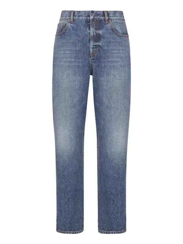 Dior 8 Straight Cropped Jeans - Blue