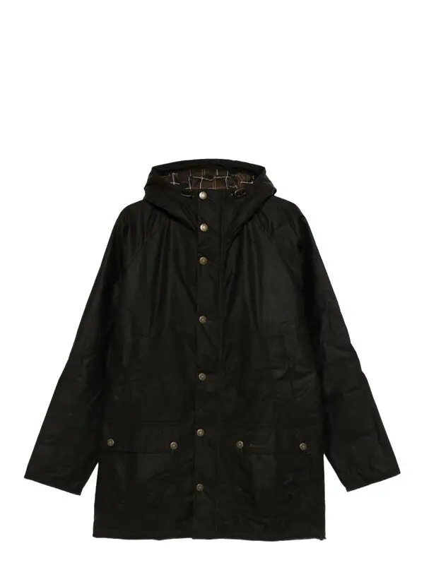 Barbour Hooded Snap-fit Coat - Black