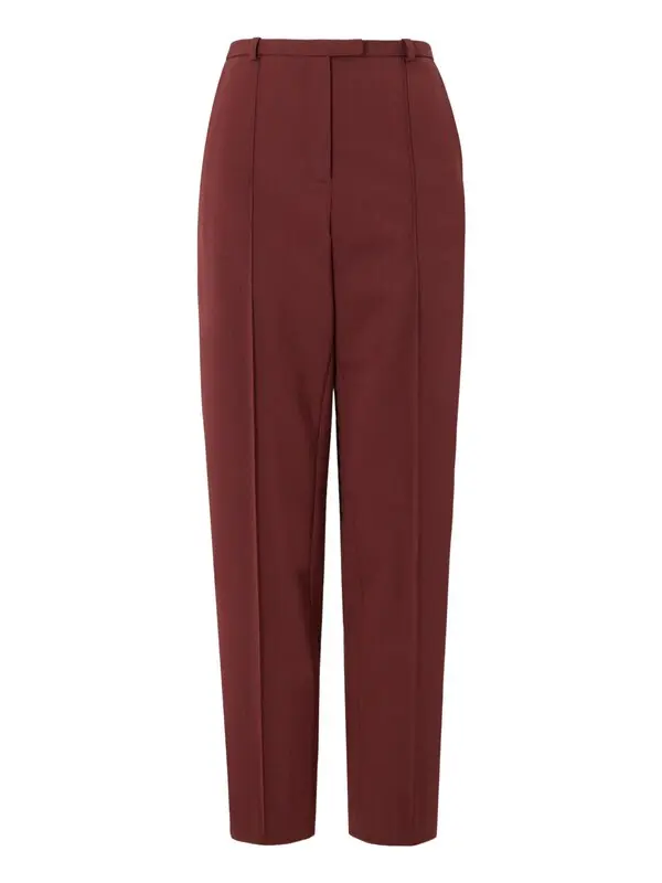 Loulou De Saison Pleat-front Straight Trousers - Red