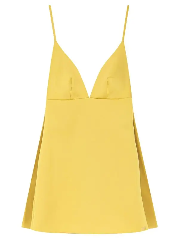 Elisabetta Franchi Duchesse Mini Dress - Yellow